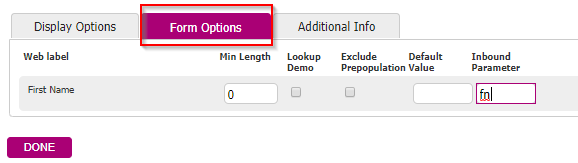 FormOptions – Omeda Training